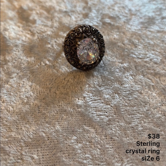 Jewelry | Sterling Crystal Ring | Poshmark